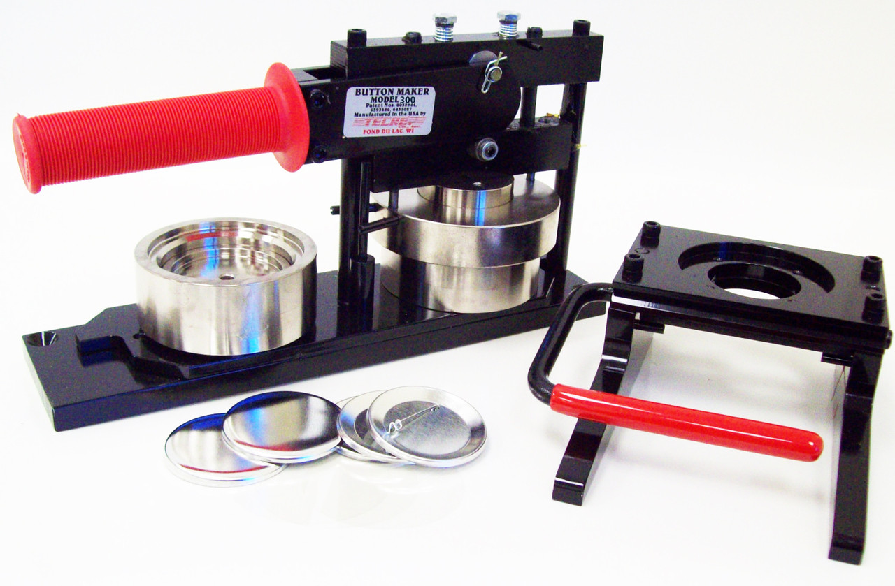 3" PAPER Button Making Kit - Machine, Graphic Punch, 250 Pin Back ...