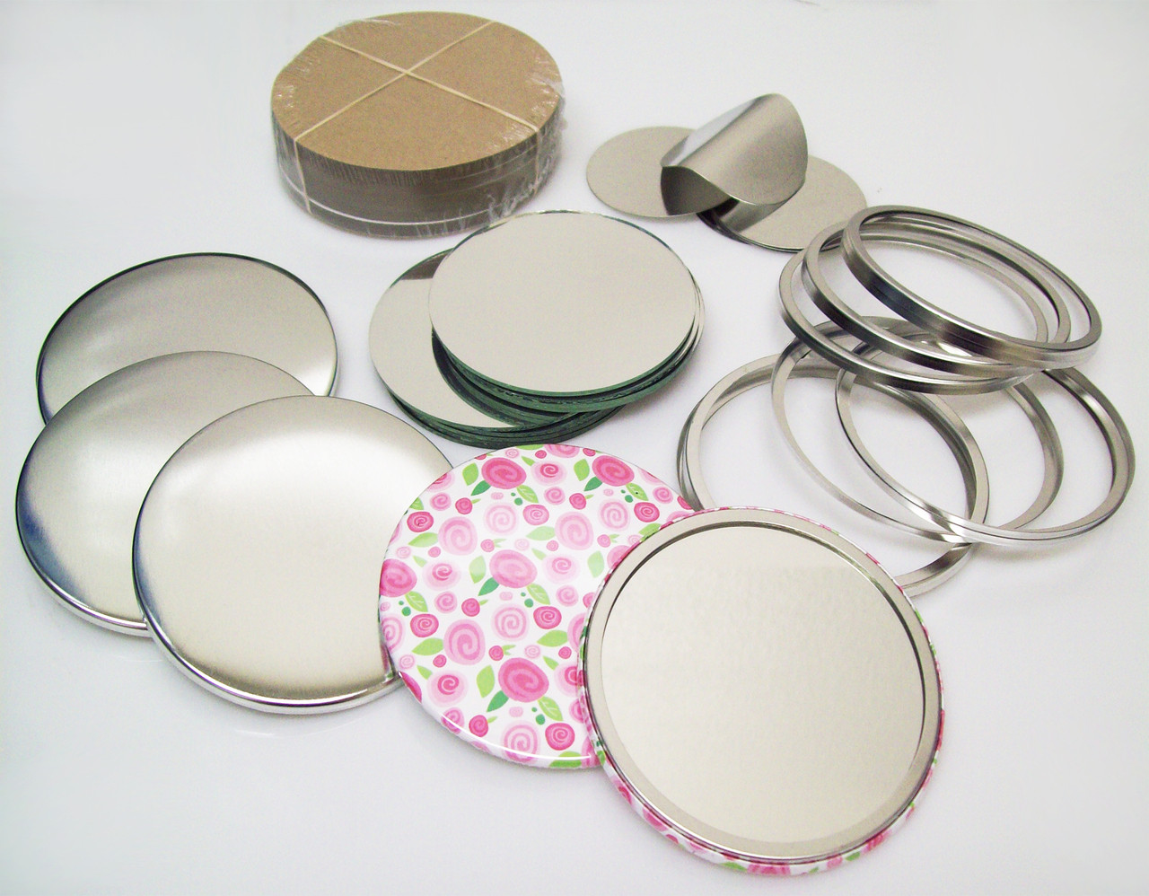 3" STD Tecre Mirror Button Parts 3 Inch - Makes 1000 Pocket Cosmetic ...