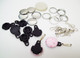 1" Complete BLACK Versa Back Button Parts - 1000-FREE SHIPPING - Button Boy