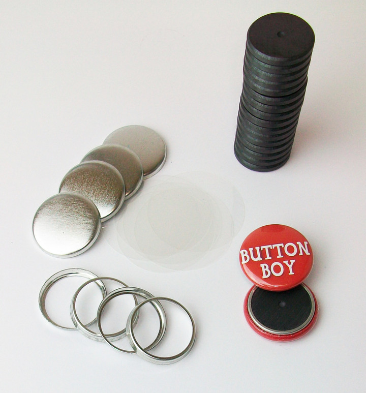7/8" Complete Magnet Parts - COLLET Back Button Parts with PF Magnets ...