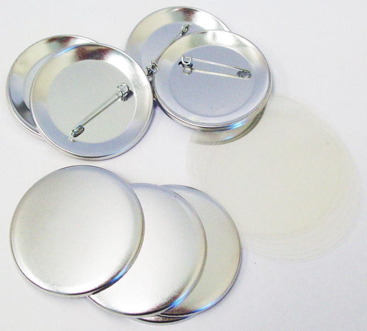 2.5" Pin Back Button Parts 2-1/2 Inch - 1000 - Button Boy