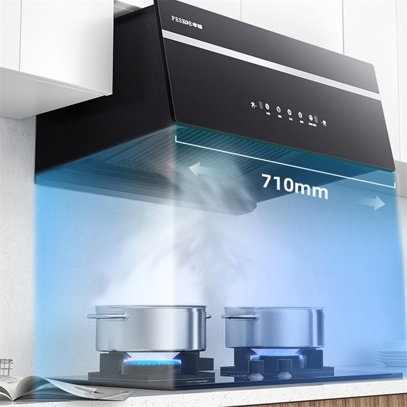 Household Large Suction Range Hood Kitchen Hood Extractor Exhaust Hood ...