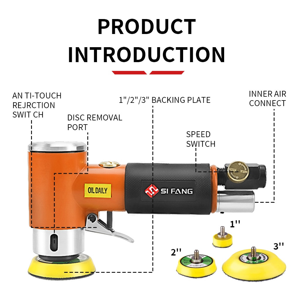 Pneumatic Polishing Grinding Machine 2inch 3inch Mini Orbital Air ...