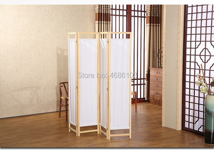 High-Grade Modern Linen 2022 Fabric Folding Room Screens Wood Screens ...