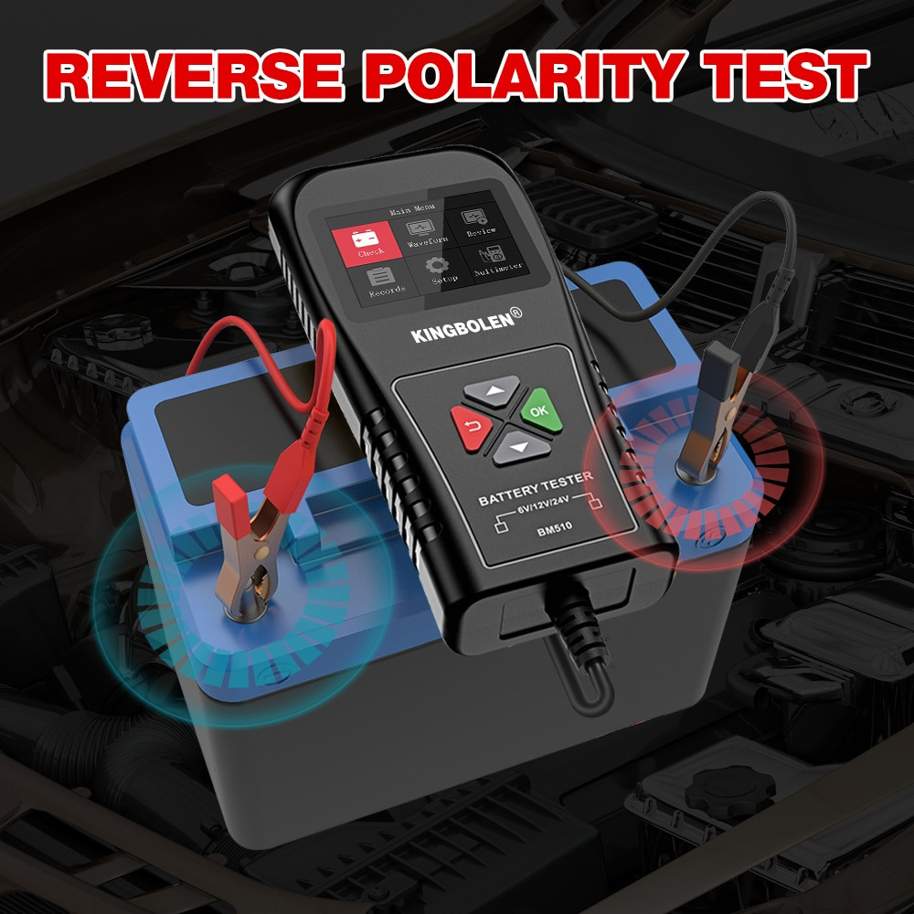 Car Battery Tester 6V 12V 24V Multimeter Cranking Charging Ripple Load ...