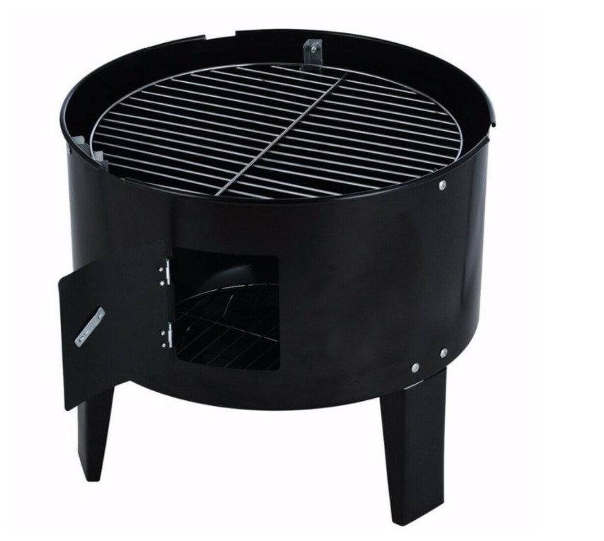 3 In 1 Smokeless Charcoal Smoker Bbq Grill 3 Layers Tower Vertical ...