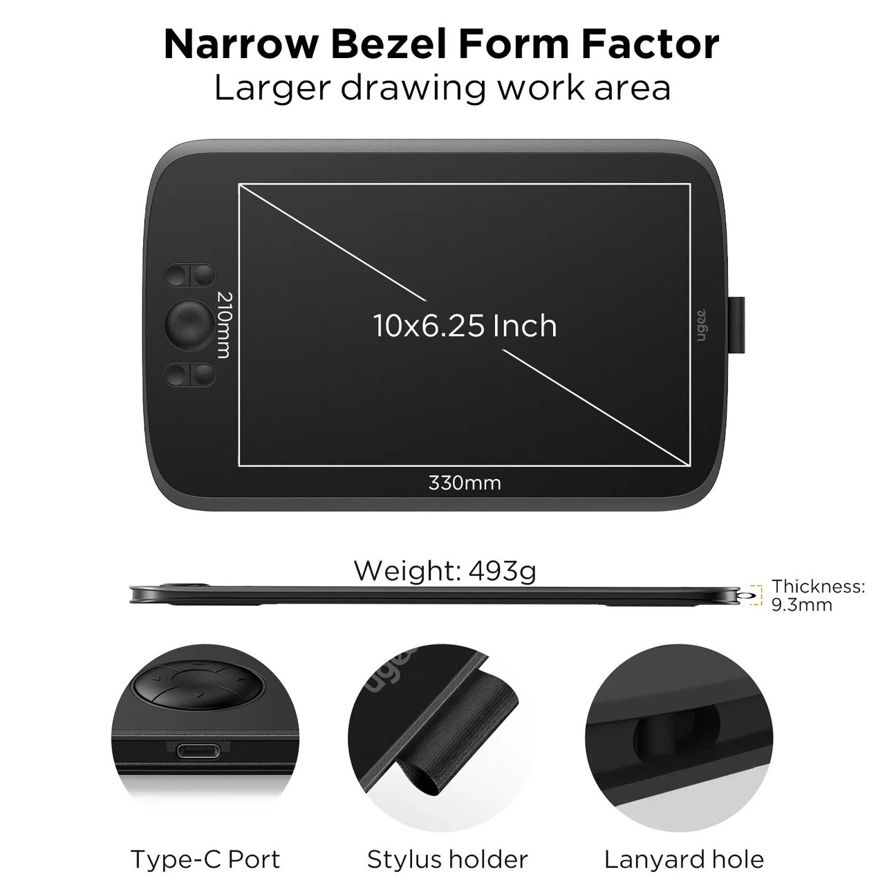 Ugee M808 Drawing Tablet Graphic Table 10 inch Digital Pen Board ...