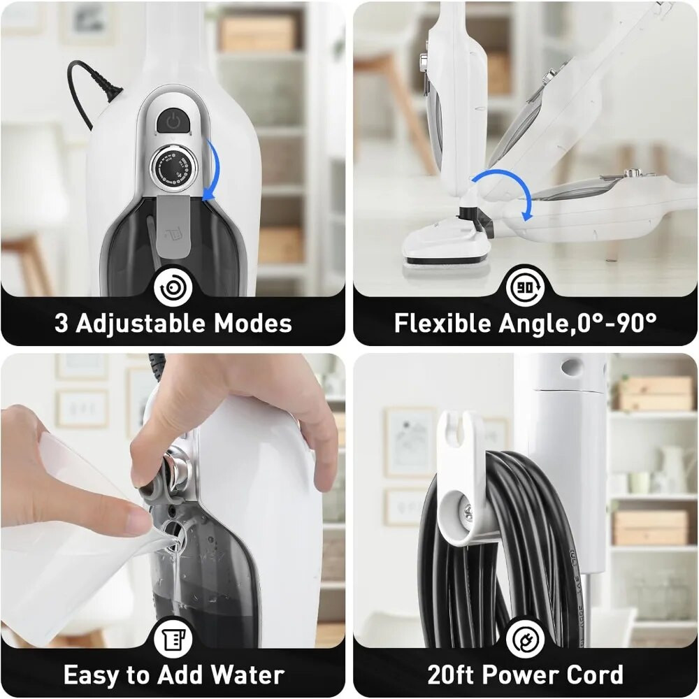 Steam Mop 10-in-1 Convenient Detachable Steam Cleaner, Multifunctional ...