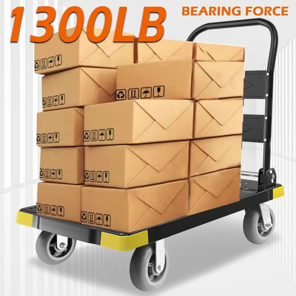 Platform Truck Cart 1300LBS Chinco Star Folding Push Cart Dolly ...