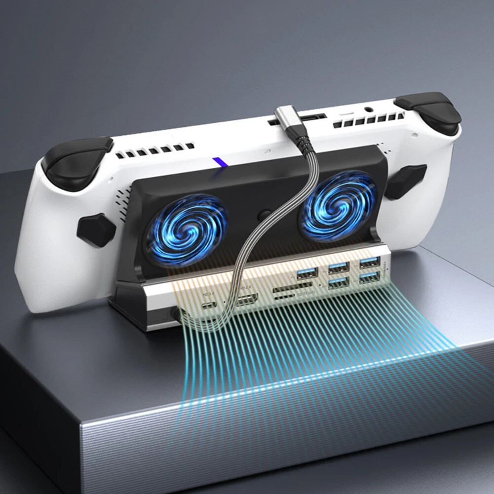 Steam Deck Dock Docking Station with Fan 11-in-1 HDMI-Compatible 4k ...