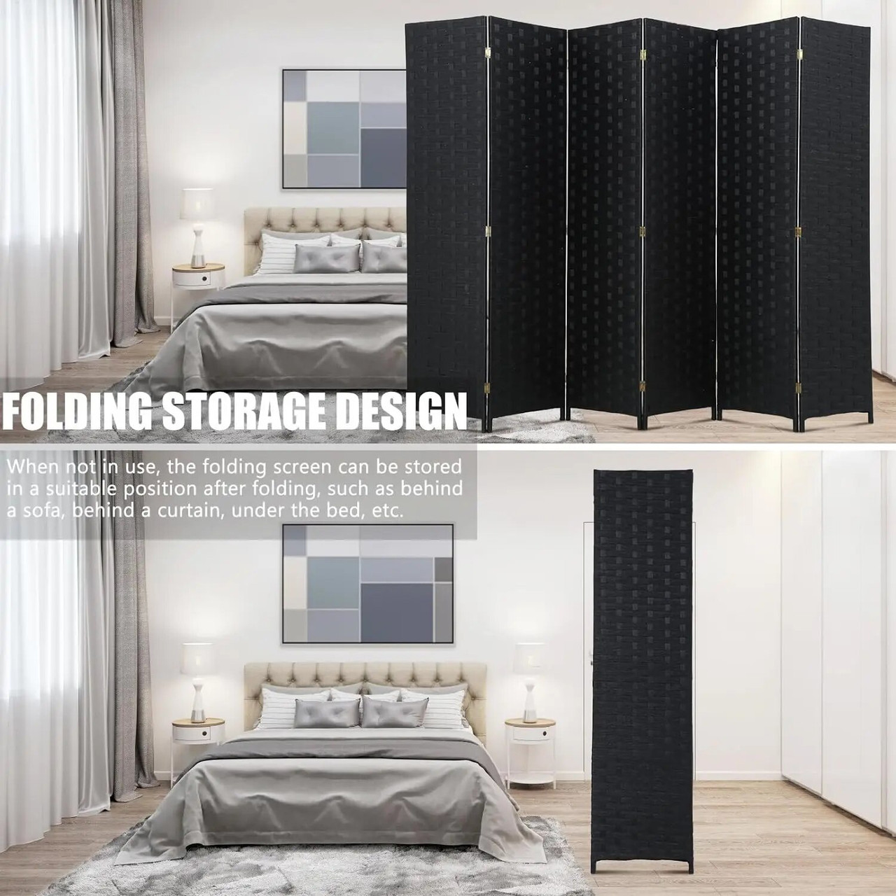 Meet perfect 6 Panel Room Divider, 6 FT Tall & Extra Wide Privacy ...