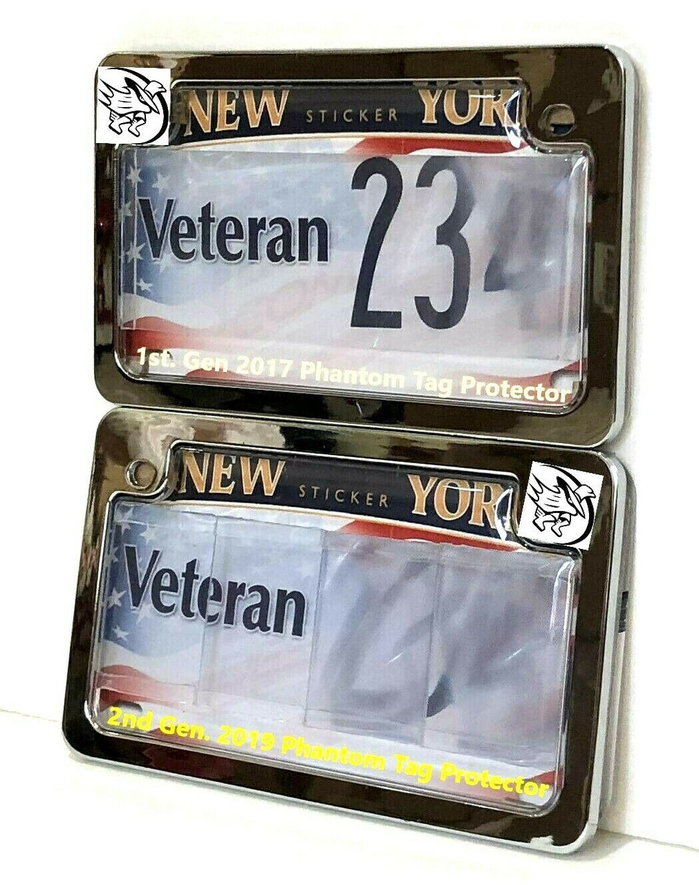 2nd Gen. 2019 Motorcycle Clear Anti Photo Radar License Plate Cover ...