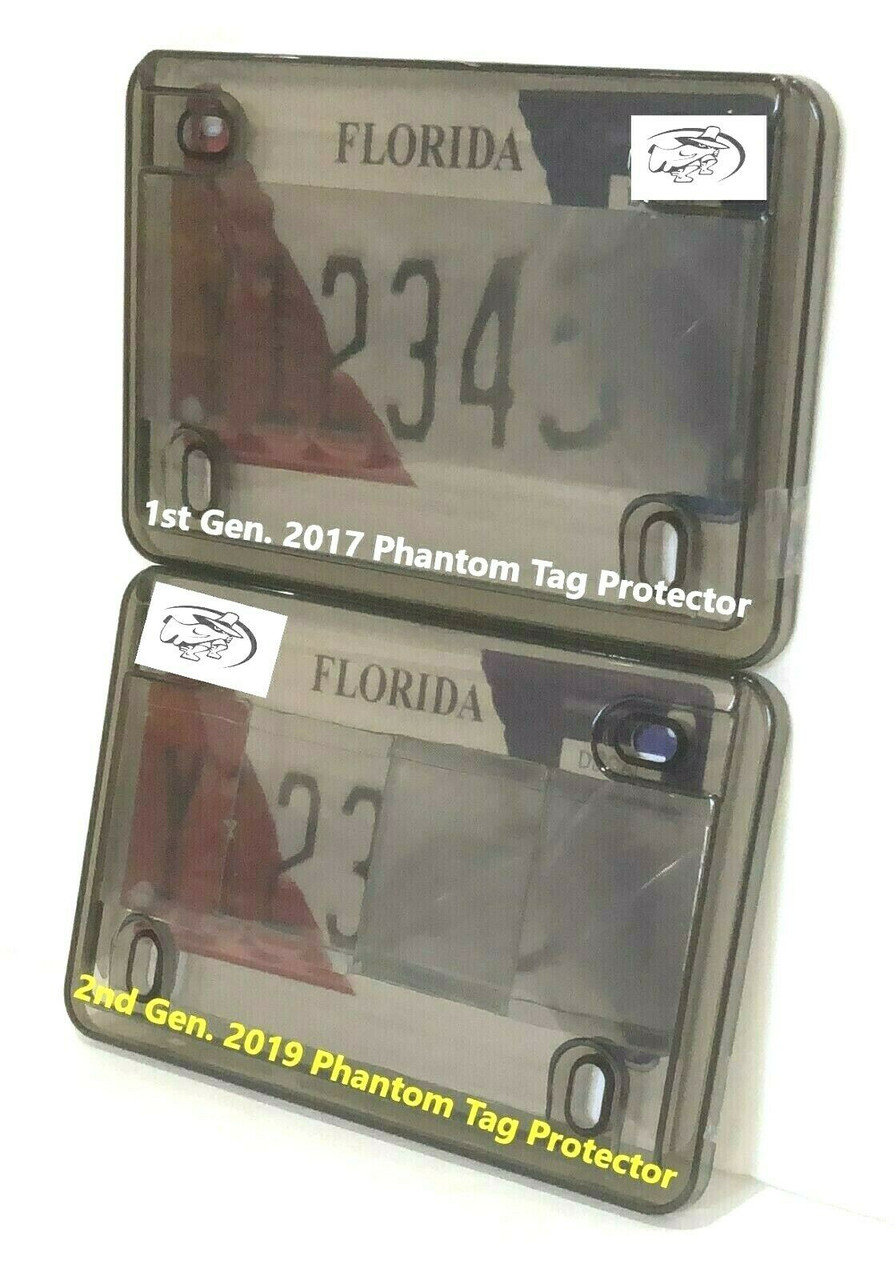 ALL-NEW 2019 2nd Gen. Motorcycle Tinted License Plate Anti Photo Red ...