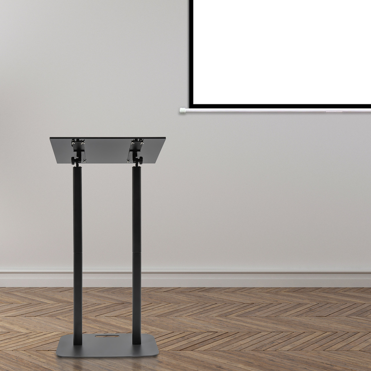 Acrylic Podium Iron Body and Base 46.5Inch Height Floor Standing ...