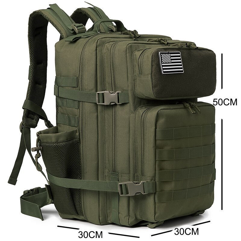 QT&QY 50L Military Tactical Backpack Army Bag Hunting MOLLE Backpack ...