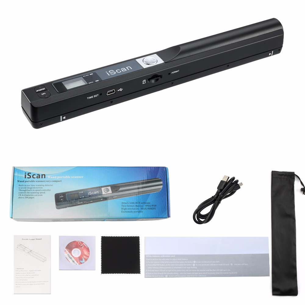 Handheld Mobile Portable Document Scanner 900DPI Photo Image A4 Hand ...