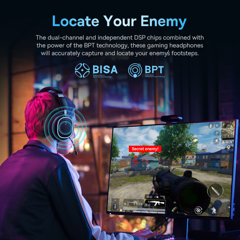 Baseus GH02 Gaming Wireless Headphone with Mic Over-Ear Headphones ...