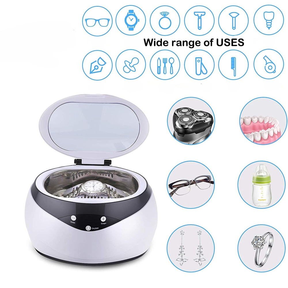 Ultrasonic Cleaner 40KHz High Frequency 650ML Ultrasound Washing for ...