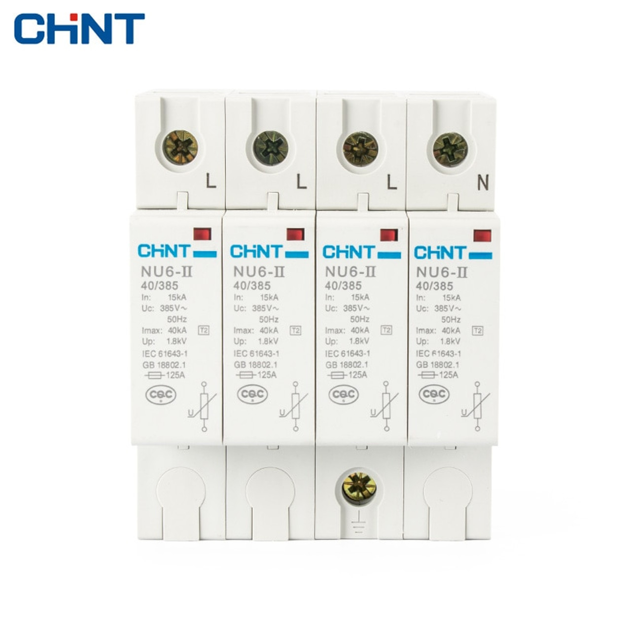 CHNT CHINT Surge Protective Device 1P 2P 3P 4P 15kA 40KA 65KA 100KA NU6-II 40/385 Surge Arrester ...