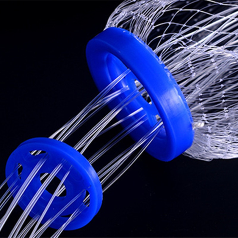 Korean Steel Chain Sinkers Hand Cast Net PE Line Small Mesh Throw Net ...