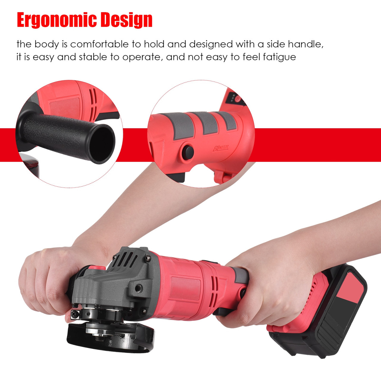 Portable Lithium Battery Brushless Grinder Machine Rechargeable 21V ...