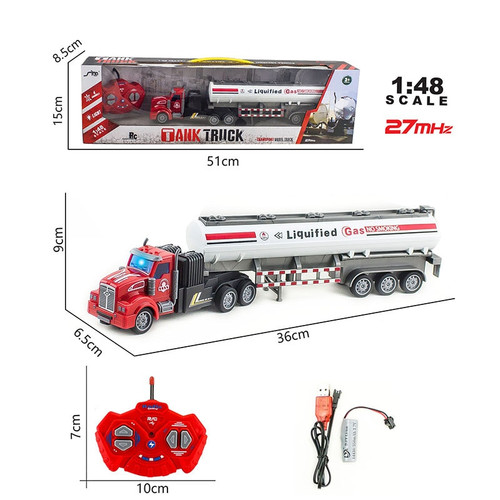Remote Control Engineering Vehicle Semi-trailer Tanker Radio Controlled ...