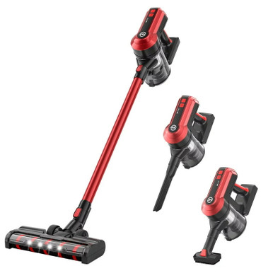 Cordless Vacuum Powerful Stick Vacuum Cleaner with Soft Roller ...