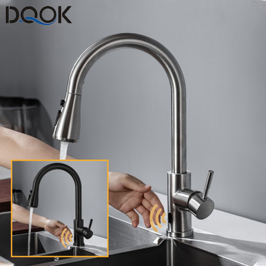 Kitchen Faucet Brushed Poll Out Infrared Sensor Faucets - Phantom Tag ...