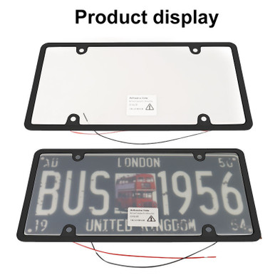 Phantom Tag Protector Electronic License Plate Blur w/Frame + Bolts ...