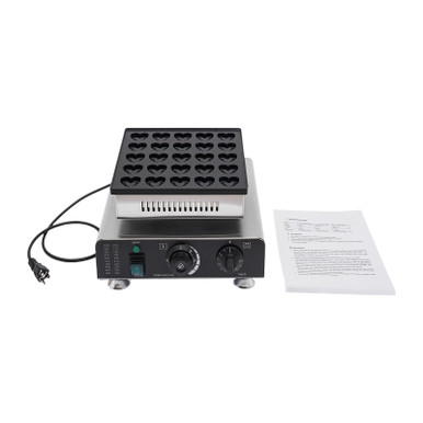 Sweetmile 25 Heart Holes Mini Muffin Machine Electric Stainless Steel ...