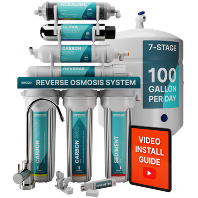 NU Aqua 7-Stage (12 Step Filtration) UV & Alkaline Under Sink Reverse ...