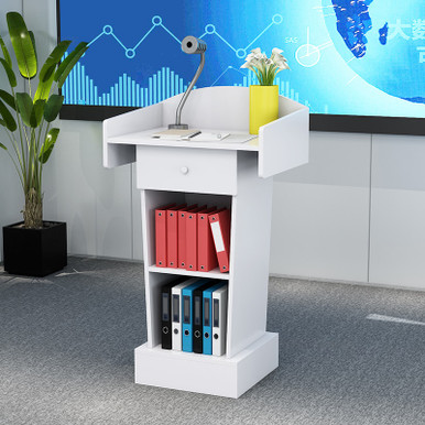 Modern Minimalist Reception Desks Multimedia Classroom Podium ...