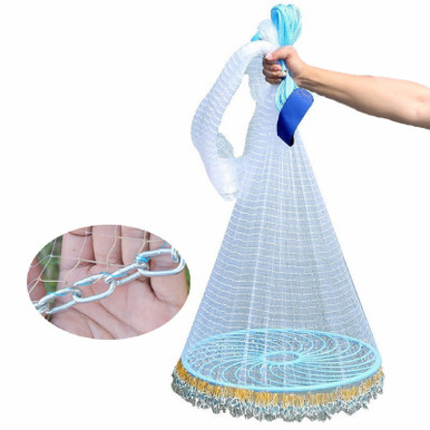 4.2M-7.2M Steel Chain Hand Throwing Net New Upgraded Strength PE Line ...