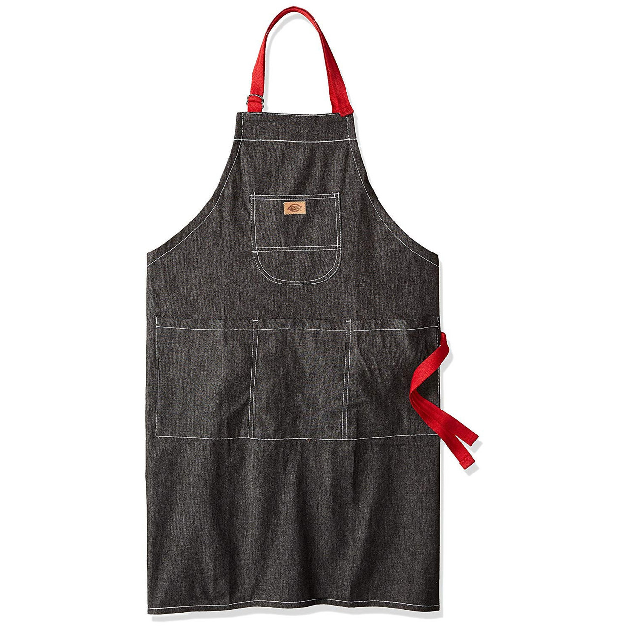 Dickies Black Denim Bib Apron With Colored Straps