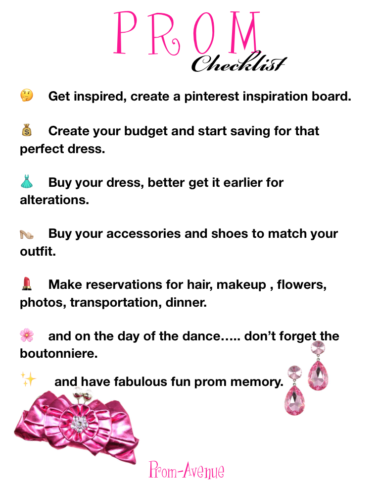 The Prom Checklist - Prom-Avenue