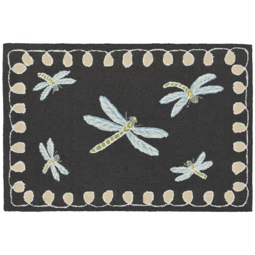 Dragonfly Midnight Area Rug | Trans Ocean