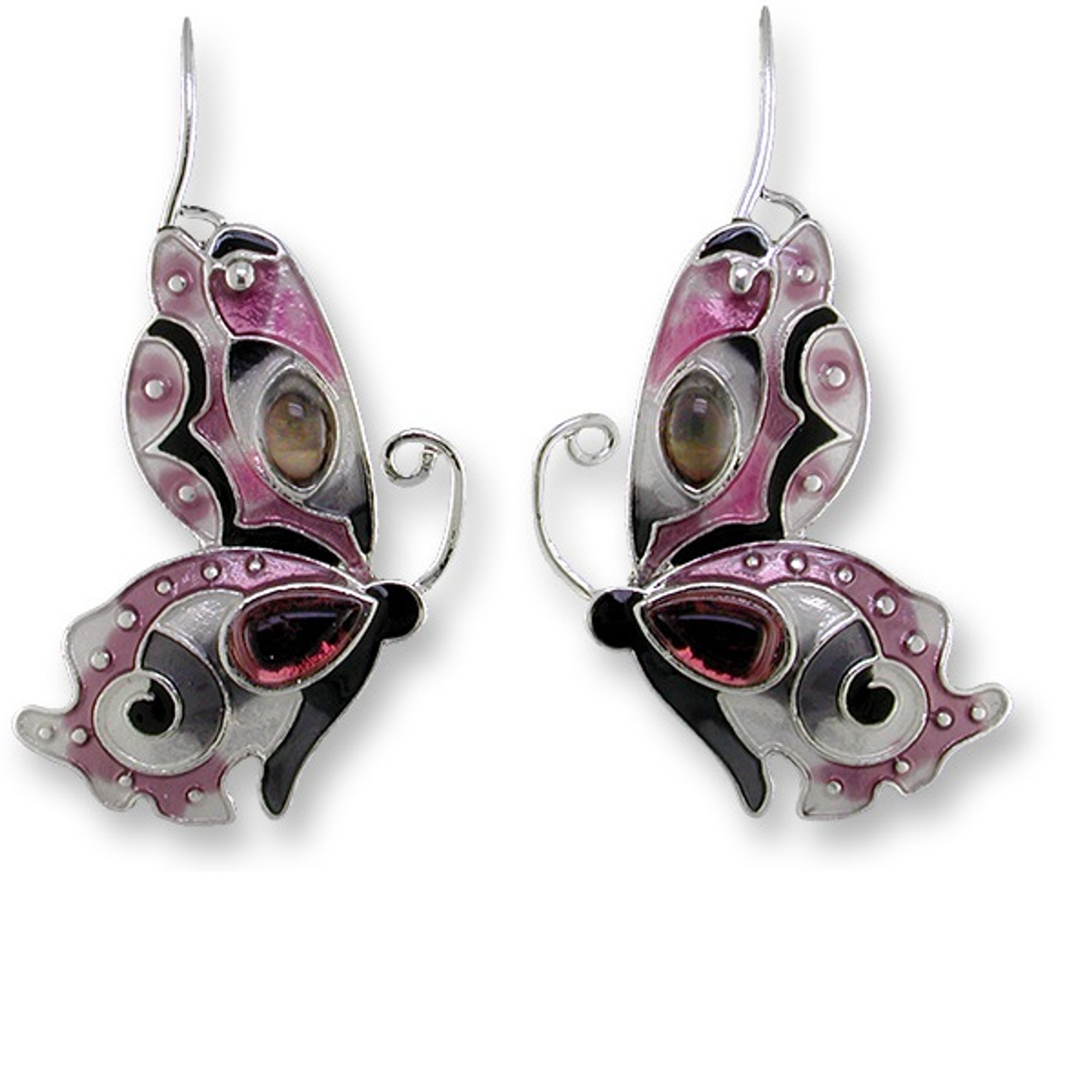 Enamel butterfly earrings store