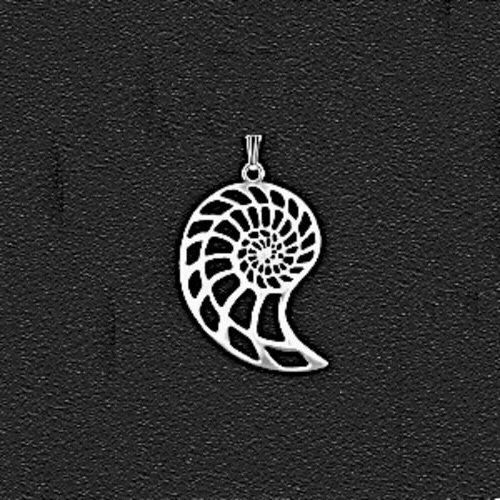 Nautilus Shell Pewter Pendant | Lovell Designs