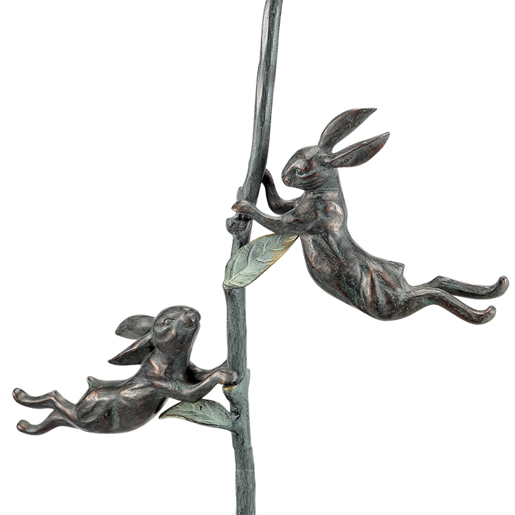 Rowdy Rabbit Pair Birdfeeder with Stake | 34793 | SPI Home