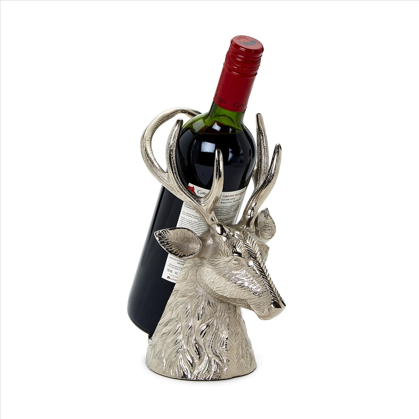 Silver Stag Wine Holder | Deer Wine