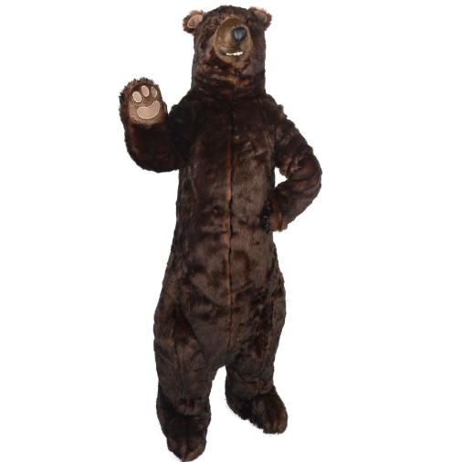 Standing Cinnamon Bear Smiling Plush | Stuffed Animal | Life Size ...