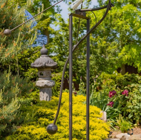 7.5ft. Tall XL Bald Eagle Iron Rocking Stake "Scout" | Zaer International