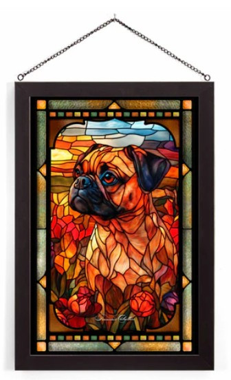 Pug Stained Glass Art | Dog | Wild Wings