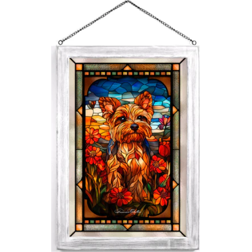 Yorkshire Terrier Stained Glass Art | Dog | Wild Wings