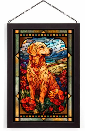Golden Retriever Stained Glass Art | Dog | Wild Wings