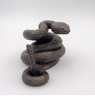 Hand Sculpted Rattlesnake Sculpture | Snake | Bronwen Weber