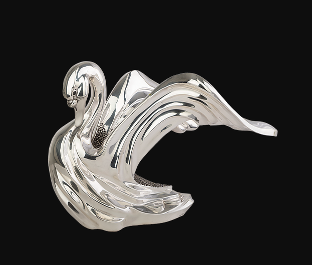 Swan Open Wings Silver Plated Sculpture | D'Argenta | 2011