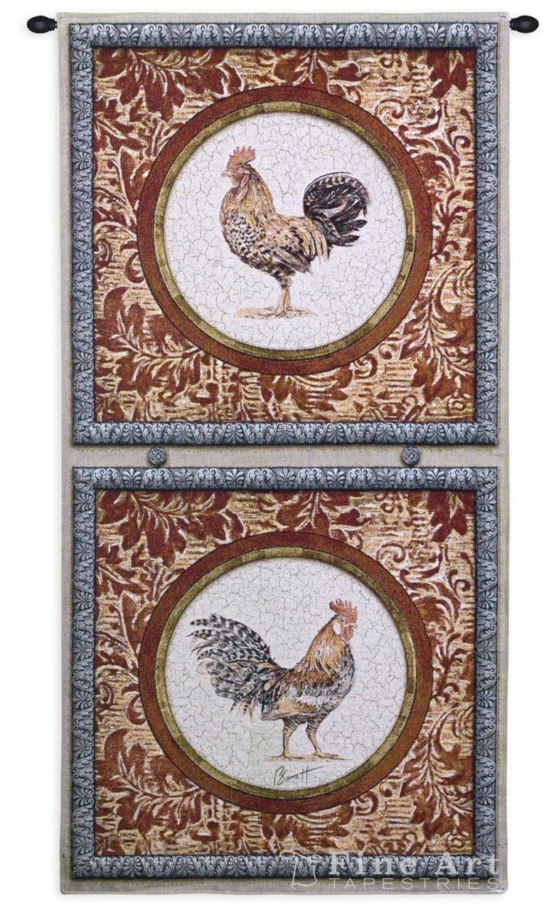Rooster Tapestry | Wall Hanging | Plumage I | Fine Art Tapestries