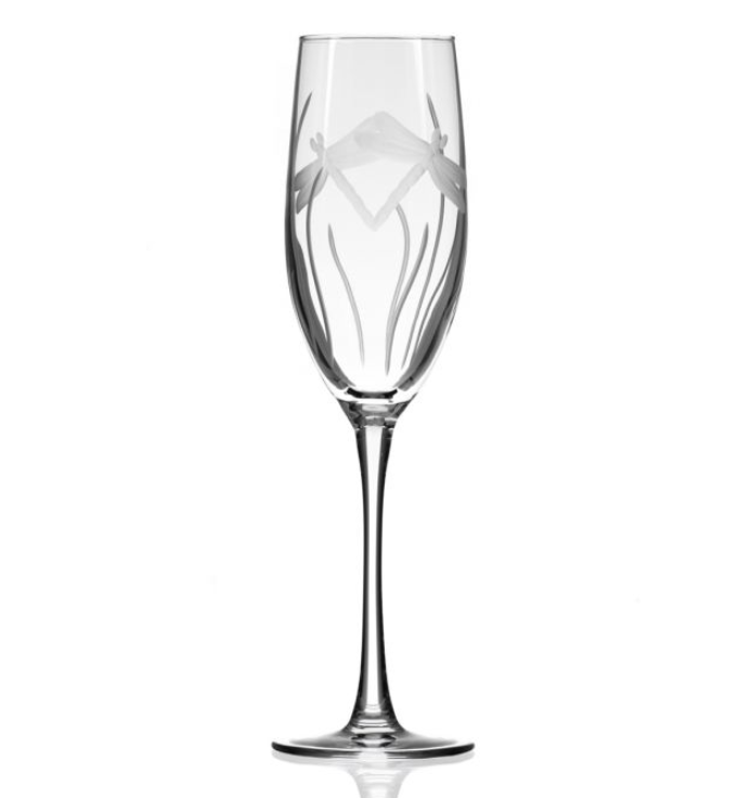 Dragonfly Flute Set of Four | Glassware | Rolf Glass