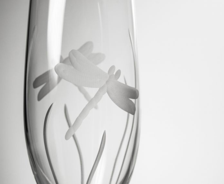 Dragonfly Flute Set of Four | Glassware | Rolf Glass